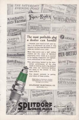 1919 Splitdorf Spark Plug Color 2 page ad | eBay