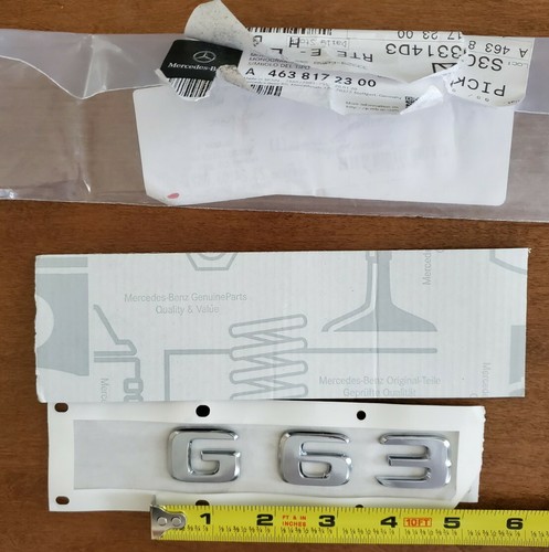 New Genuine Mercedes-Benz G63 emblems. Part A 463-817-23-00. From MBUSA ...
