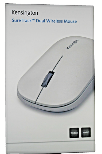 Mouse-Kensington SureTrack Dual Wireless ,White, Bluetooth, Optical ...