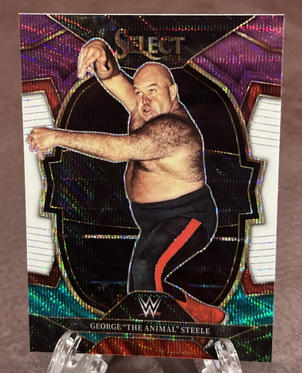 2023 Panini Select WWE - GEORGE THE ANIMAL STEELE *Concourse Tri-Color ...