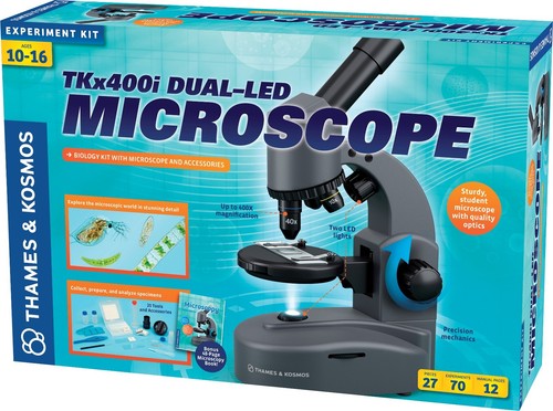 TKx400i Duel-Led Microscope Biology 40X, 100X, 400X Thames & Kosmos ...