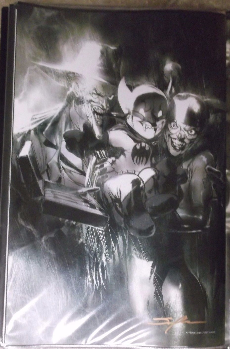 STUART SAYGER SIGNED 11X17 PRINT JOKER HARLEY QUINN BATMITE BATMAN ...
