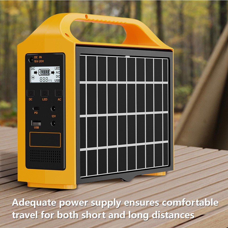 100W Solar Generator Power Station USB AC DC Power Bank 77Wh For ...