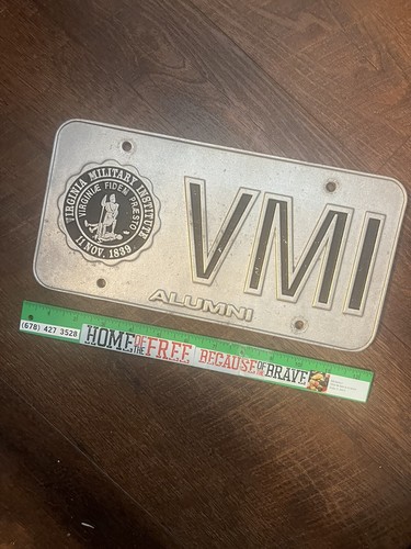 VMI PEWTERX. CAST ALUMINUM LICENSE PLATE. Sale Helps MERCY SHIPS ...