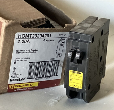 HOMT2020 / HOMT20204201 Square D Twin 20/20 1 Pole Tandem Circuit ...