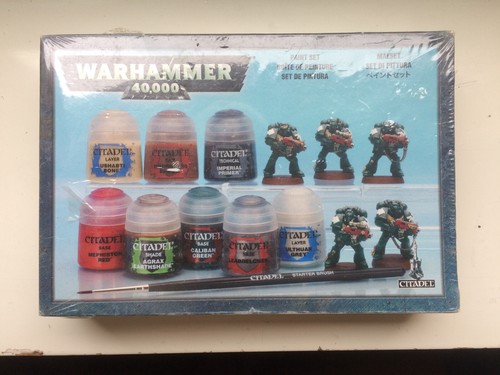 Games Workshop Warhammer 40K Paint Set Space Marine OOP plastic RARE ...