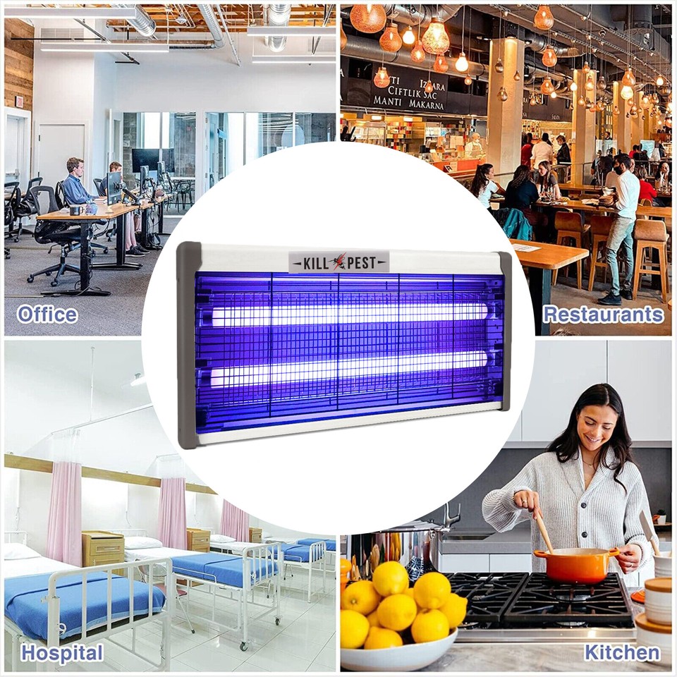 12W ELECTRIC INSECT FLY KILLER BUG MOSQUITO ZAPPER UV HOME INDOOR PEST ...