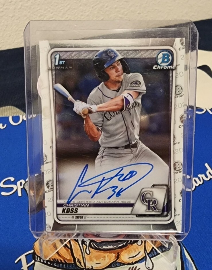 2020 Christian Koss 1st Bowman Chrome Autograph Rockies | eBay