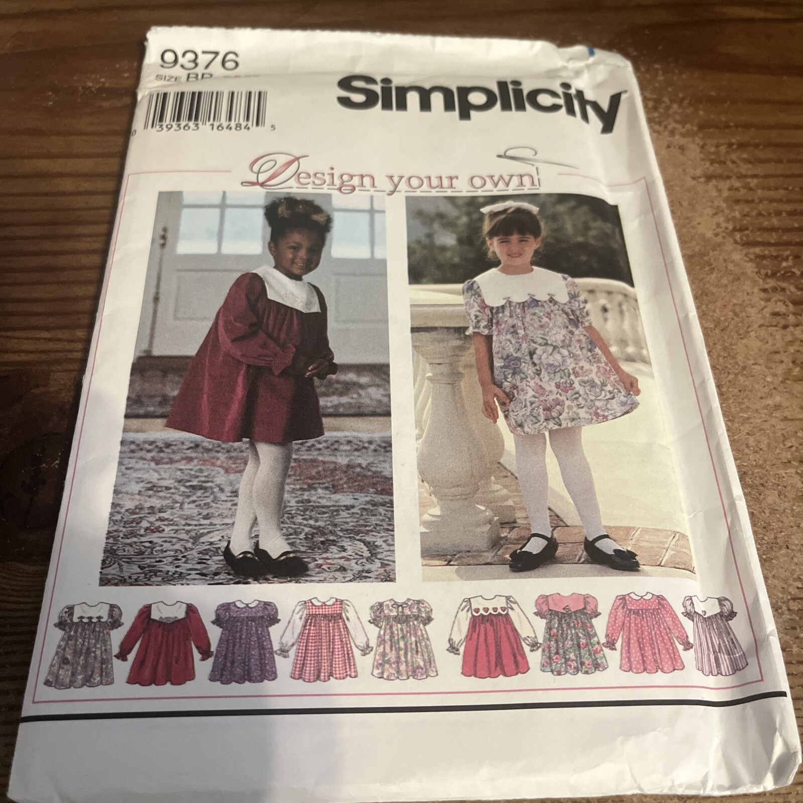 GIRLS CHILD UNCUT SIMPLICITY 9376 SEWING PATTERN DRESS FLOWER GIRL SIZE ...