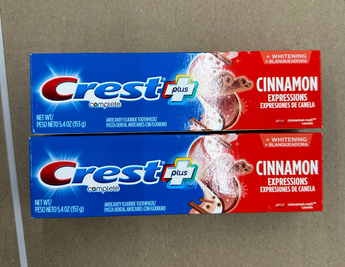 Crest CINNAMON Toothpaste X 2 Plus Complete WHITENING Expressions ...