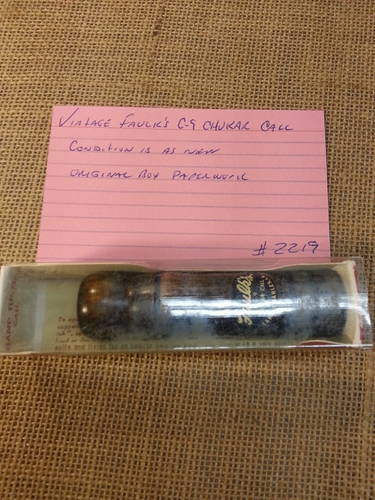 Vintage Faulk's C-9 Chukar Call New in Original Box with Instructions ...
