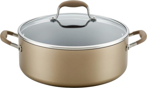 Hard-Anodized Nonstick Wide Stock Pot (7.5-Quart, Bronze) | eBay