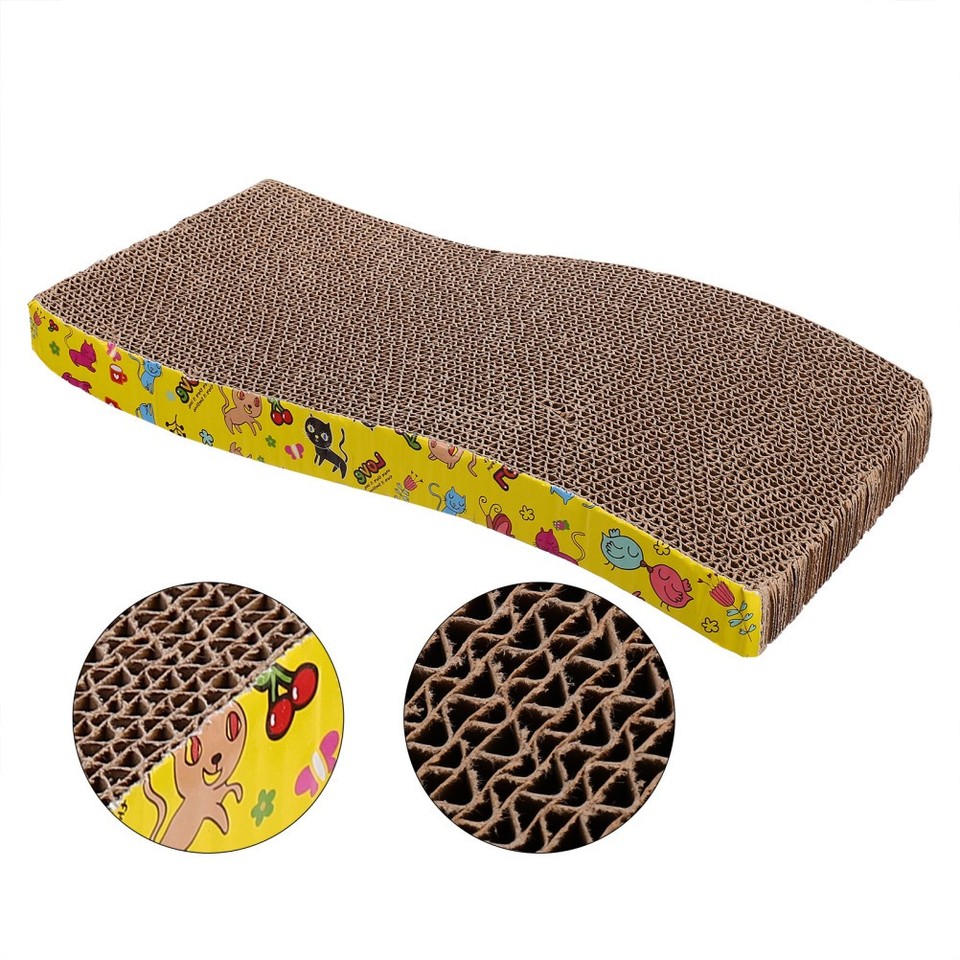 Kitten Scratch Post Cat Scratching Board Cardboard Pad Scratcher | eBay ...