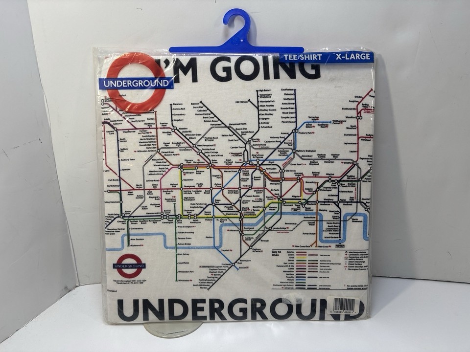 I’M GOING UNDERGROUND XL T-Shirt London Transport Map Britain Official ...
