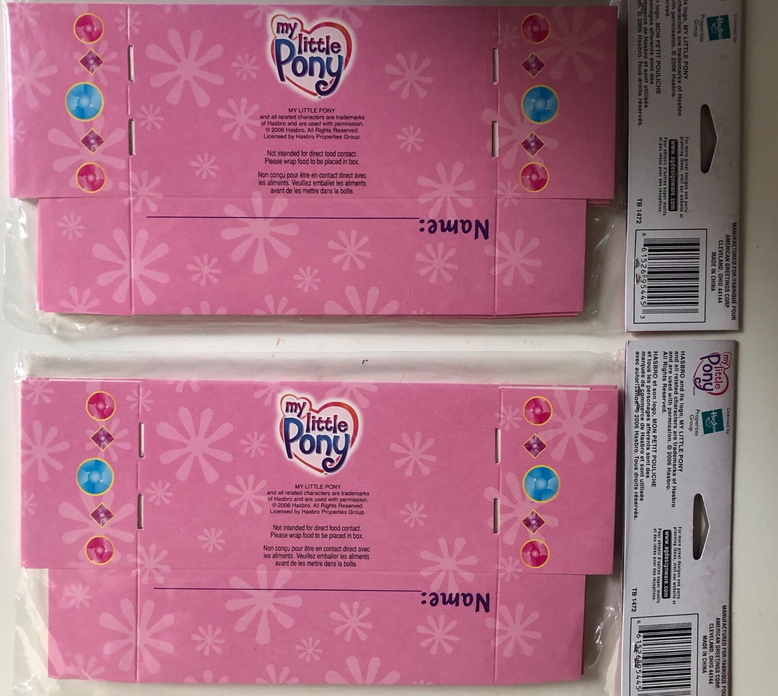 MY LITTLE PONY loot bags party Favour BOXES 12 Birthday Party Supplies ...