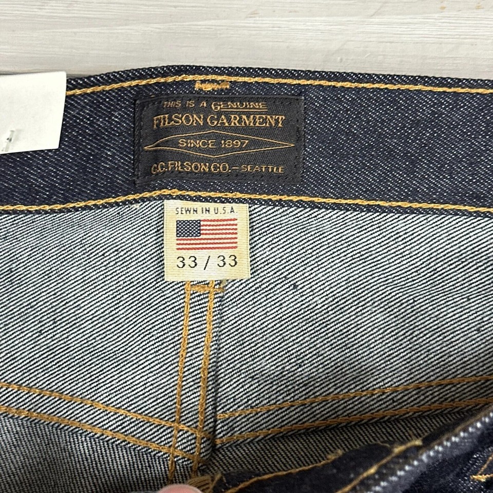 FILSON Bullbuck Raw Indigo Double-Front Jeans | eBay