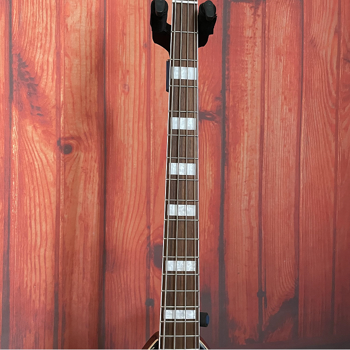 Custom 4-strings Bass Guitar Teardrop Sunburst Semi Hollow Body SS ...