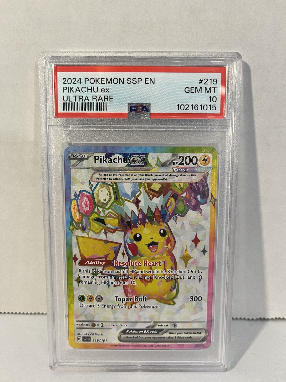 Pikachu ex 2024 Scarlet & Violet: Surging Sparks #219/191 Ultra Rare ...