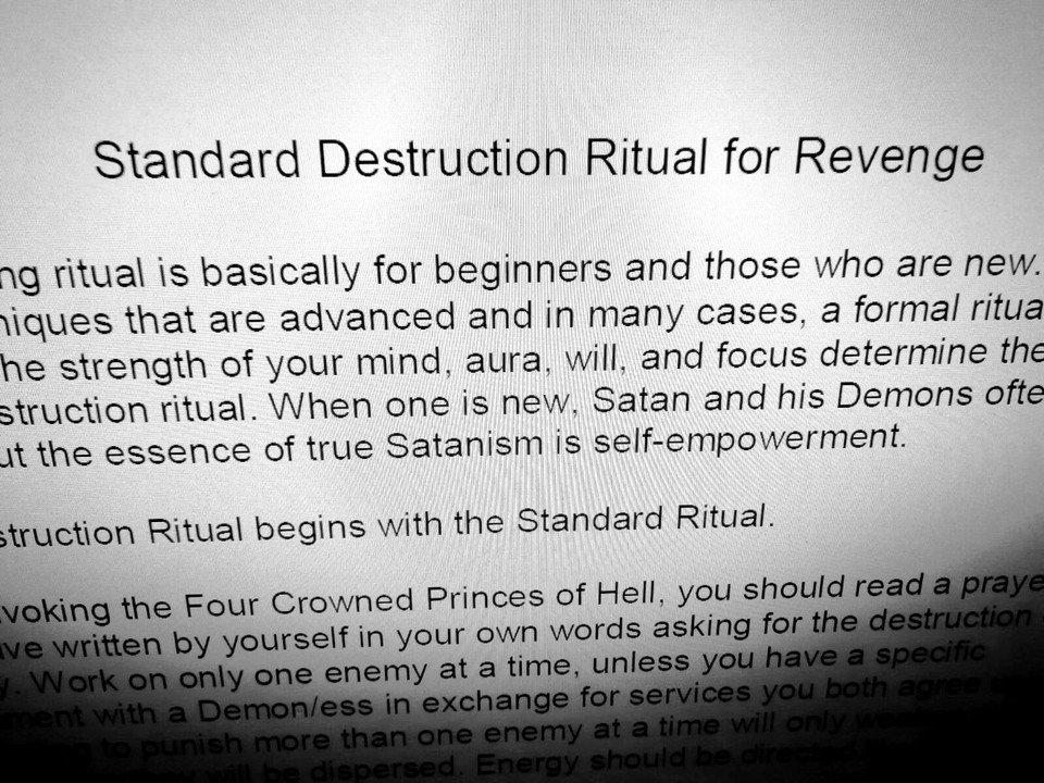 antique book satanic grimoire black magic rare esoteric manuscript ...