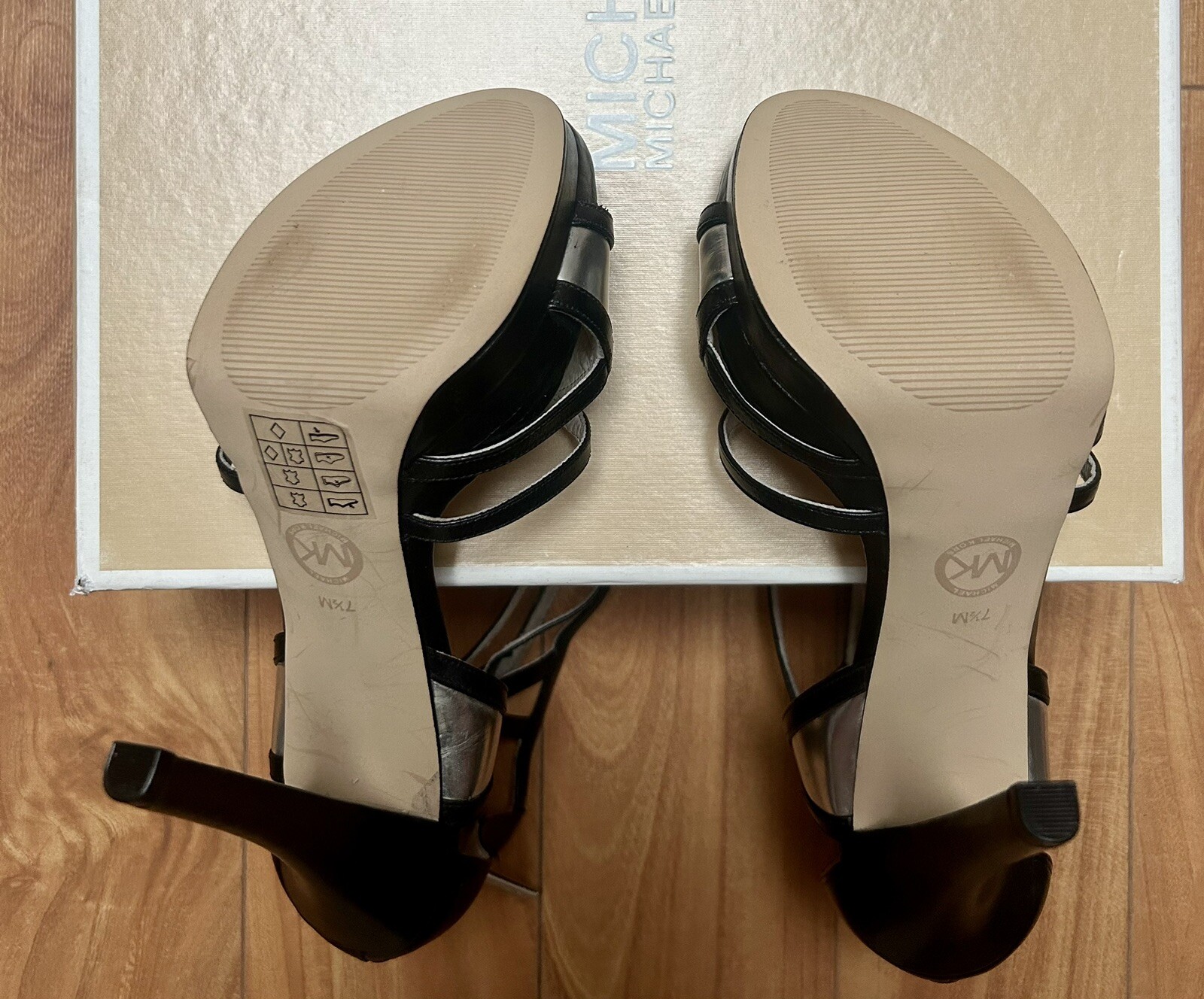 Michael Kors Jaida High Spike Heel Sandal Platform PEEP Toe Black ...