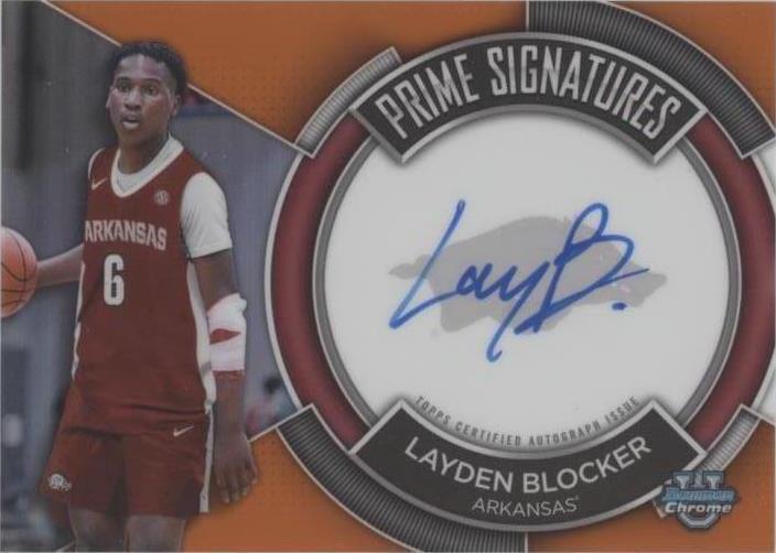 2023-24 Bowman University Chrome - Prime Chrome Signatures Layden ...