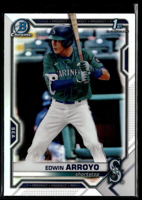2021 Bowman Draft #BDC-74 Edwin Arroyo REFRACTOR Chrome Refractor ...