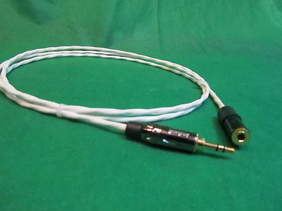 12 Ft SILVER PLATED 3.55 MM 1/8" AUDIOPHILE HEADPHONE EXTENSION CABLE ...