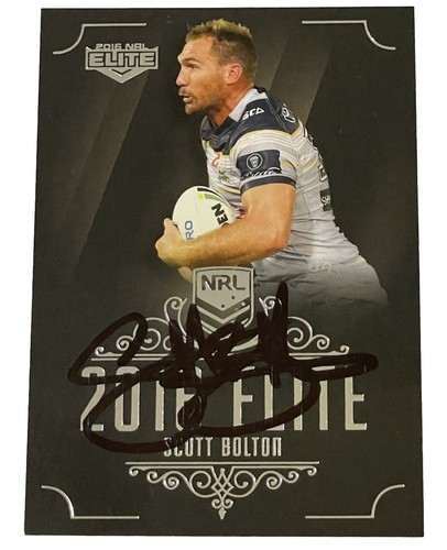 Signed 2016 Elite Scott Bolton North Qld Cowboys Rugby League Nrl ...