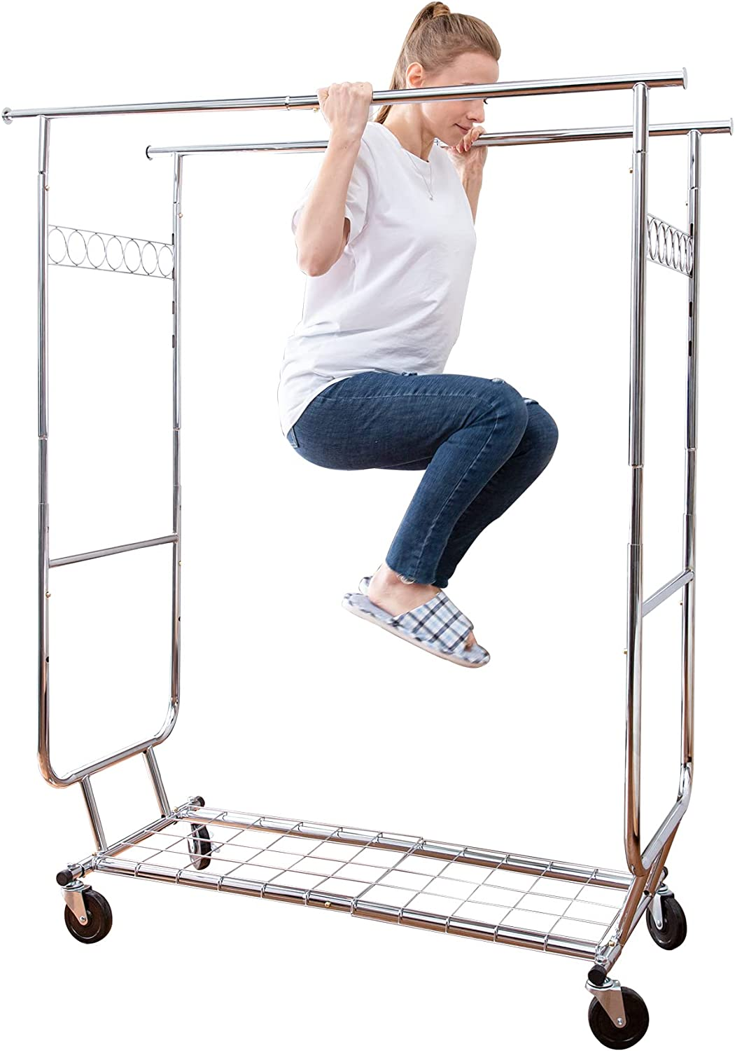 600 Lbs Raybee Rack Heavy Duty Garment Rack Rolling Commercial Grade | eBay