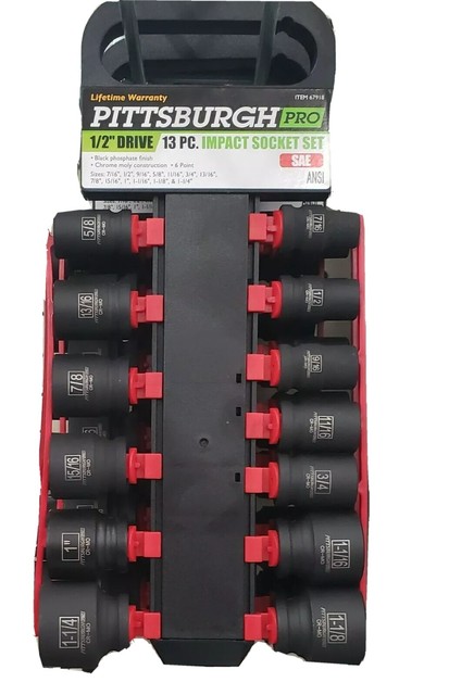 Harbor Freight 11 PC 1/2 In. Drive SAE Impact Deep Socket Set ...