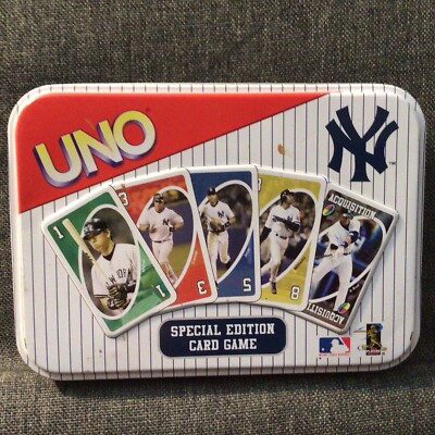 UNO Special Edition MLB New York Yankees Baseball Card Game Tin 112 ...