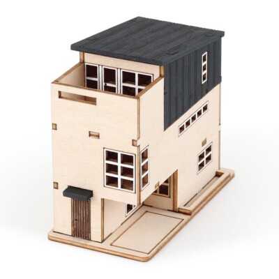 Youngmodeler Hobby Wooden Model Kit – Mini Compact House DIY Wood ...