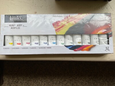 Liquitex Professional Heavy Body Acrylic Paint Classic Set, 12 Colors ...