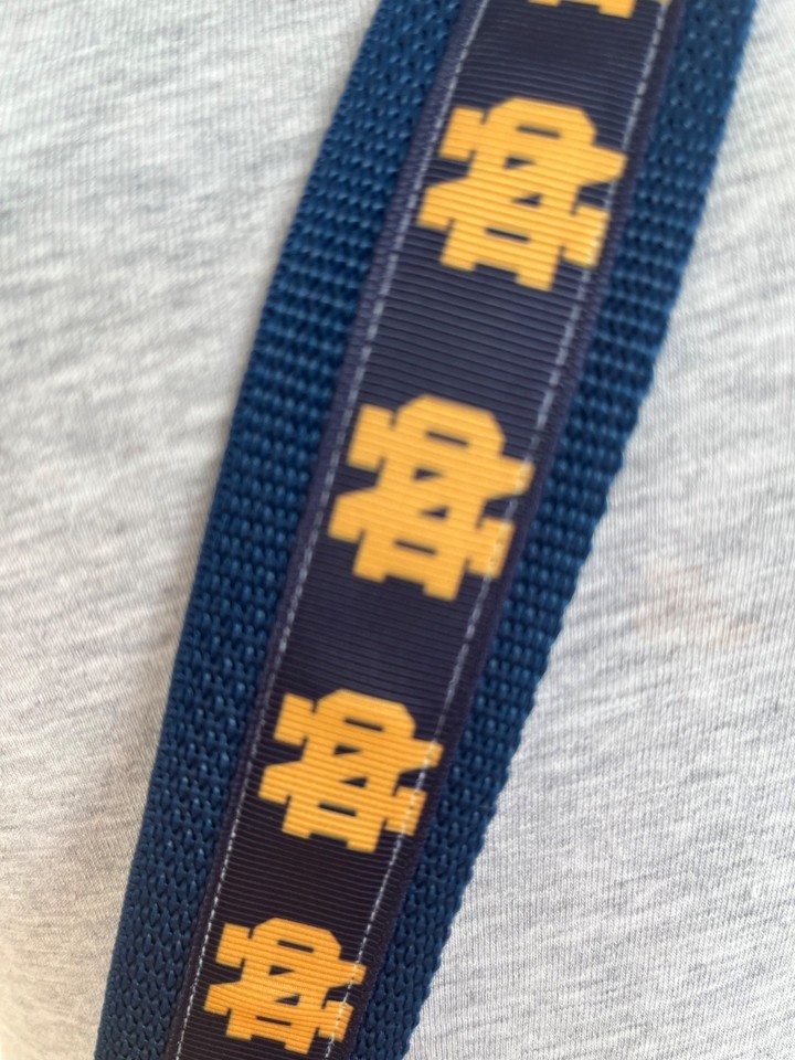 Notre Dame Purse Strap 46" Grad Alum Gift 4 Her Mom Fighting Irish gold ...