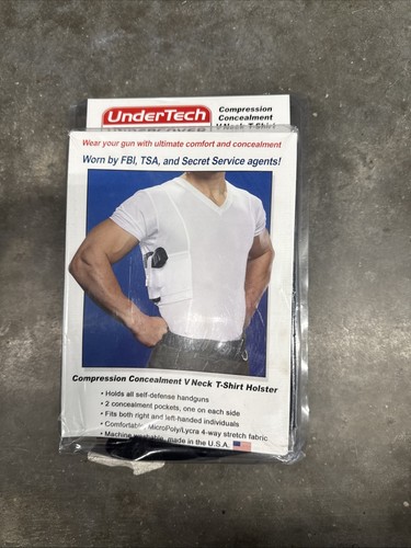 UnderTech Undercover Mens Concealment V-Neck Compression Shirt Black ...