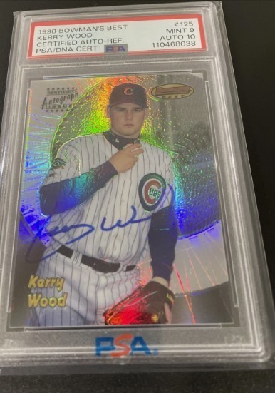 1998 Bowman's Best Kerry Wood Auto Refractor #125 PSA 9 Auto 10 Cubs | eBay