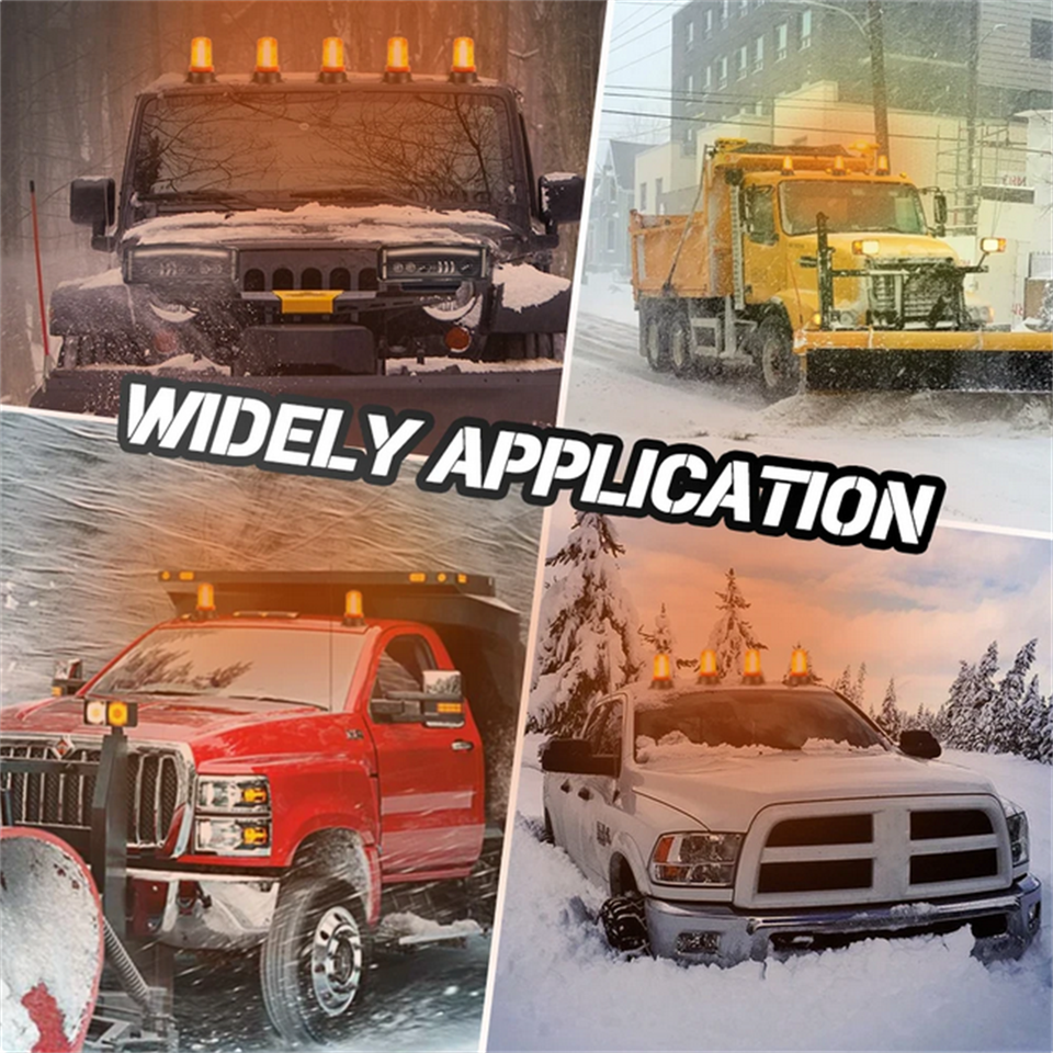 30 LED Beacon Strobe Light Amber Forklift Rooftop Safety Warning ...