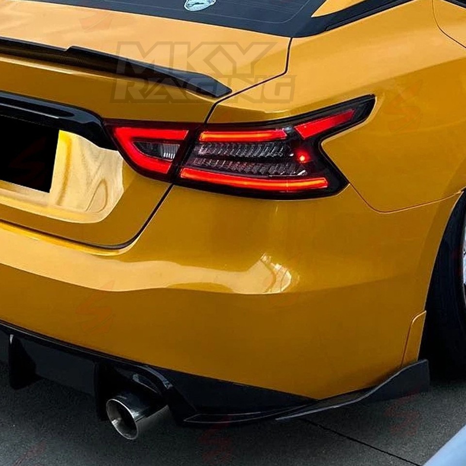 Pair Glossy Black Rear Bumper Diffuser Side Splitter Spats for Nissan ...