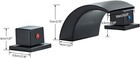 Matte Black LED Waterfall Widespread Bathroom Basin Sink Faucet 2 ...