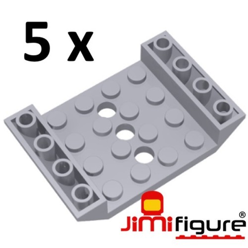 NEW 5 x LEGO Inverted Slope 45 6x4 Double w 4x4 Cutout Light Bluish ...