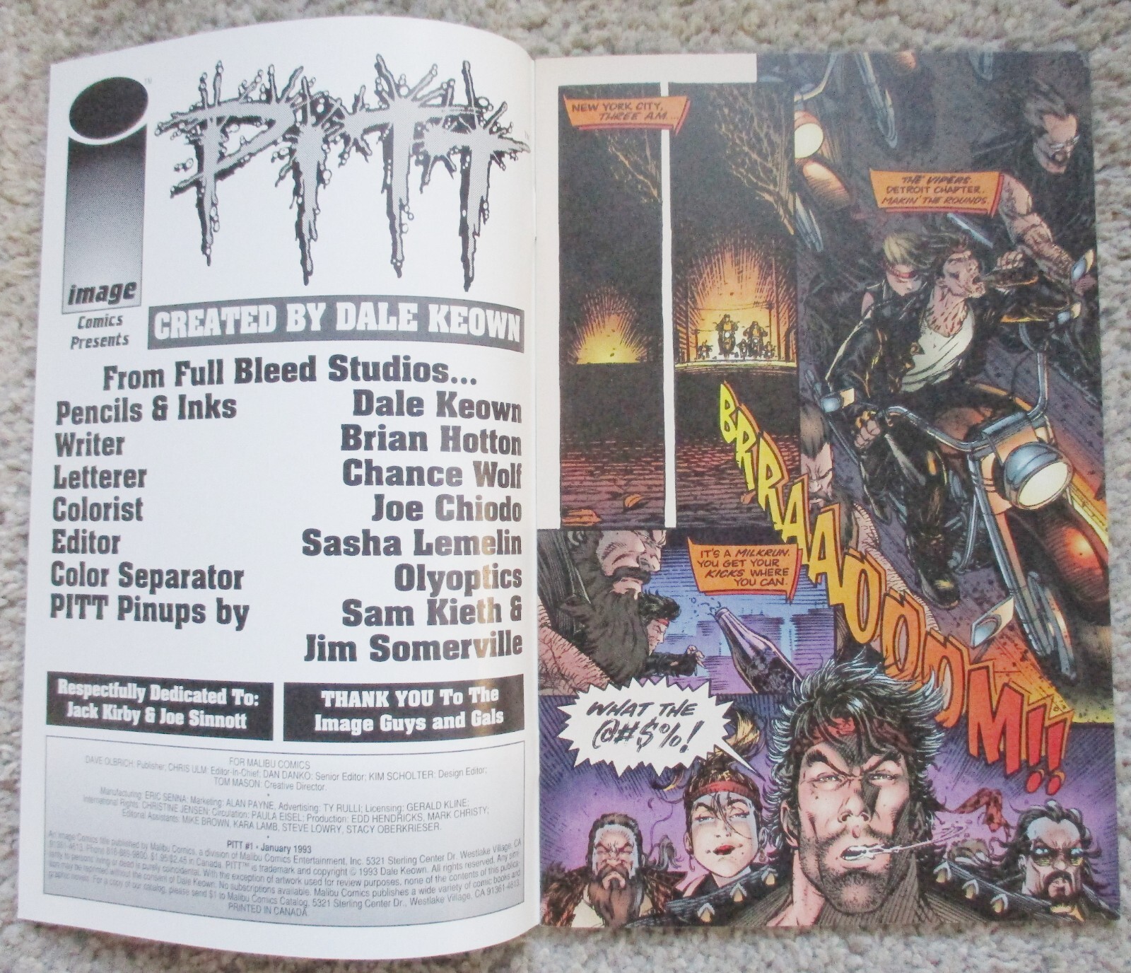 PITT #1 & 4 (1993 Series) Image/ Full Bleed Comics - Dale Keown art NM ...