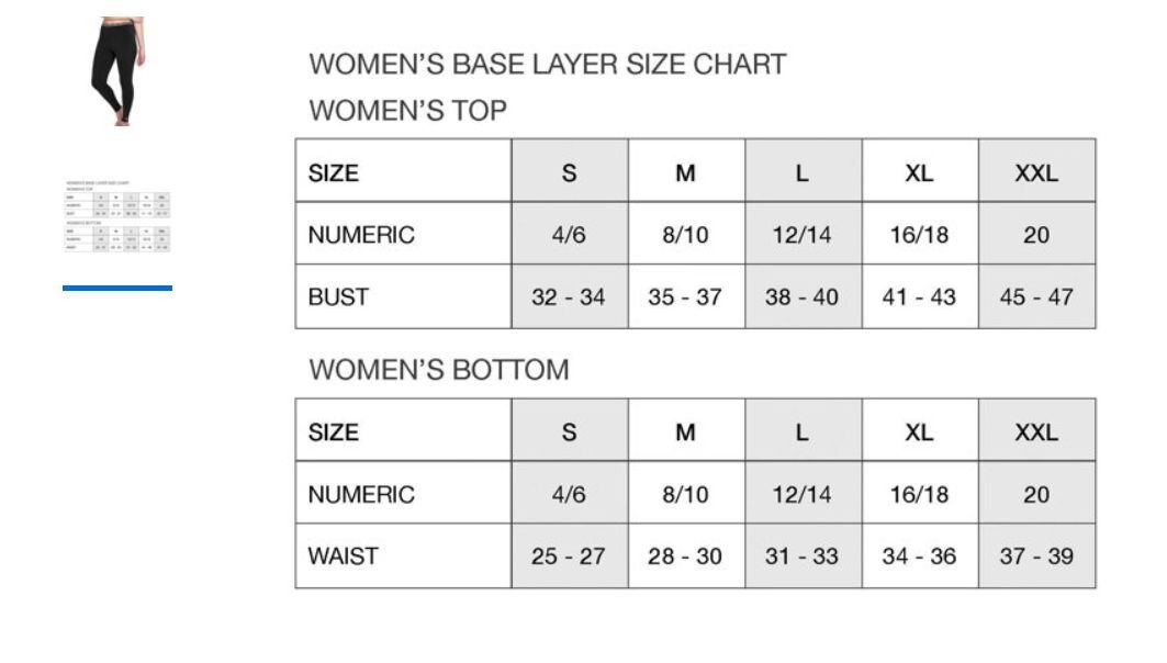 2-PACK Free Country Women Black Microtech Heat Soft Base Layer Pants | eBay