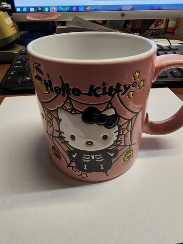 Sanrio Hello Kitty Skeleton Pink Spiderweb 2023 Halloween Mug Brand New ...