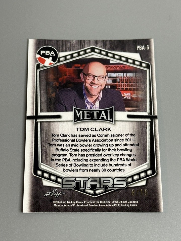 Tom Clark 2024 Leaf Metal Stars PBA /15 Blue PBA-6 Commissioner | eBay