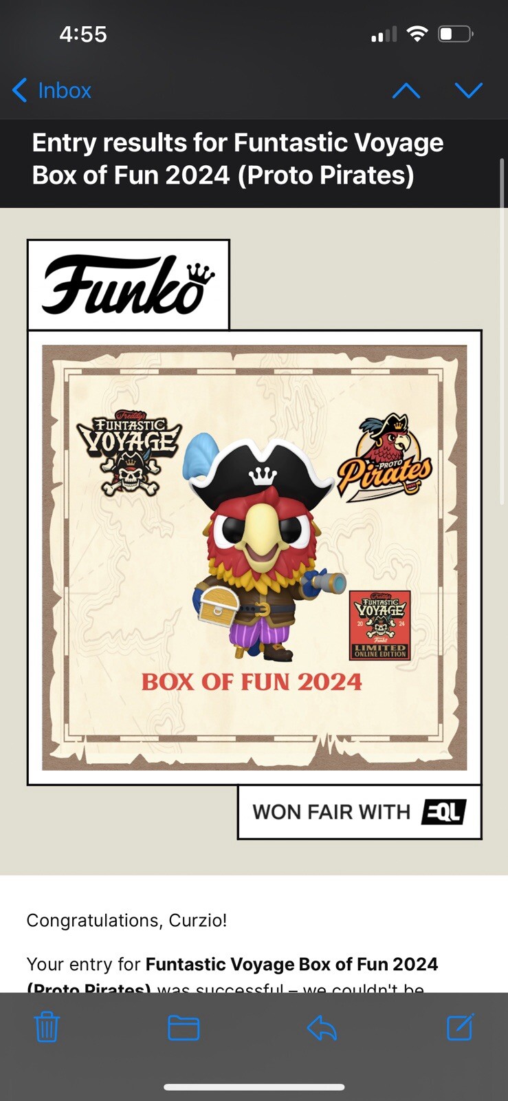 Funko Box Of Fun 2024 Fundays Freddy's Funtastic Voyage Proto Pirate | eBay