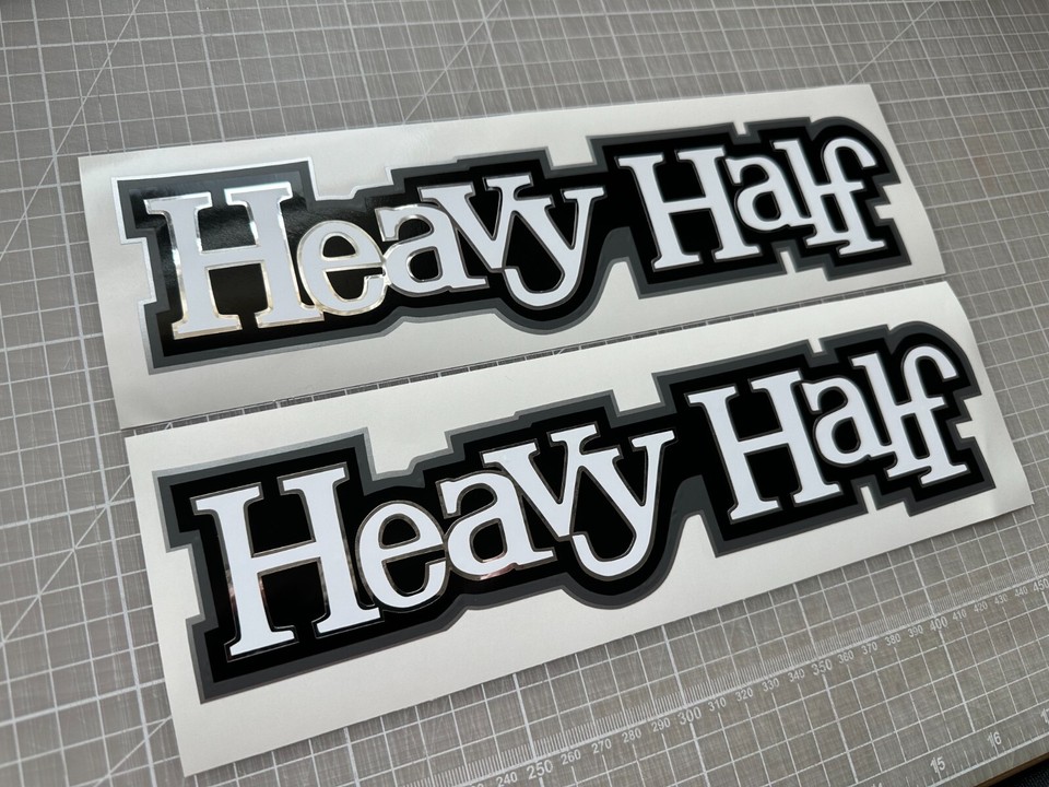 Pair of Heavy Half Replica stickers decals, fits Chevrolet GMC Sierra ...