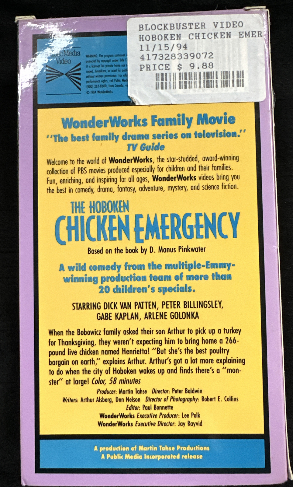 Wonderworks+-+The+Hoboken+Chicken+Emergency+%28VHS%2C+1990%29 for sale ...