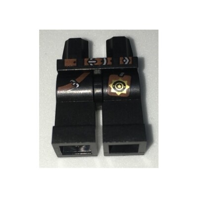 LEGO - Minifig, Hips & Legs w/ Brown Belts, Silver Buckle & Gold Badge ...