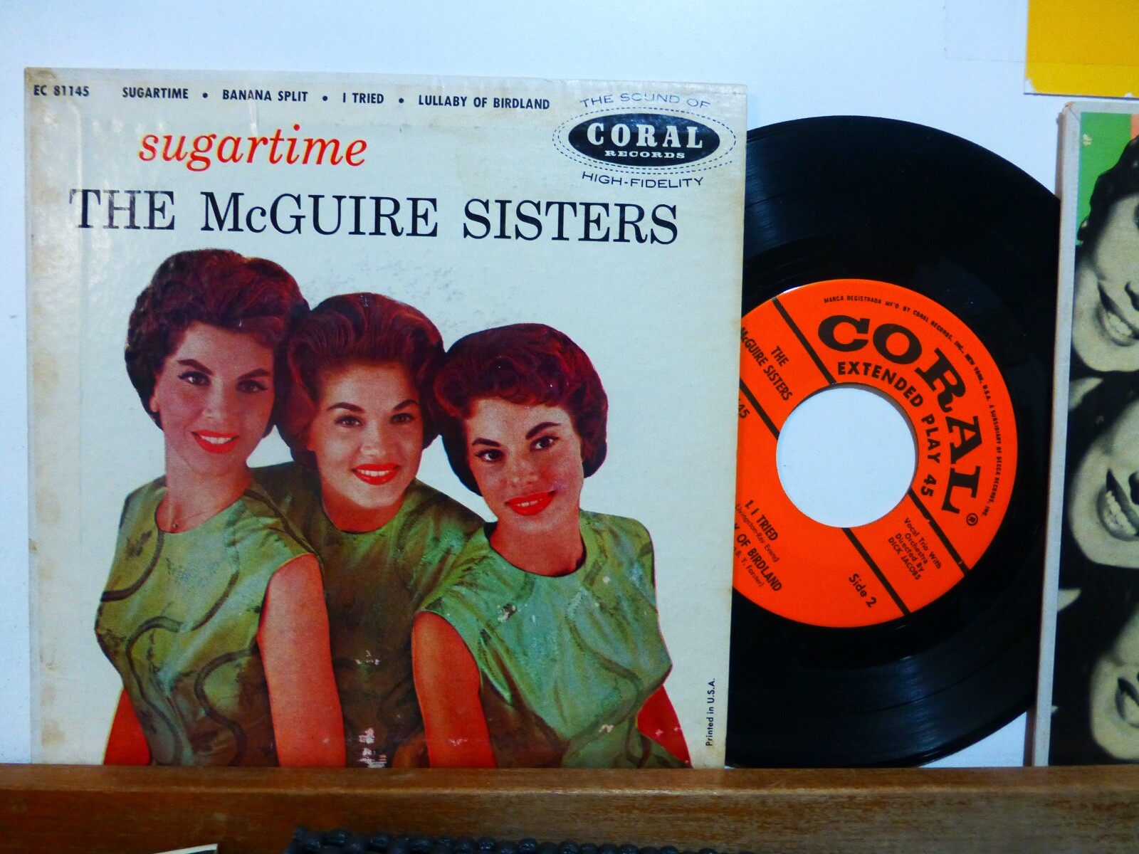 McGUIRE SISTER NAUGHTY LADY OF SHADY LANE & SUGARTIME EP EC 81145 & EC ...
