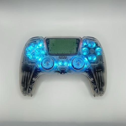 Modded PS5 Dualsense controller CLEAR & LEDs custom mod lights | eBay